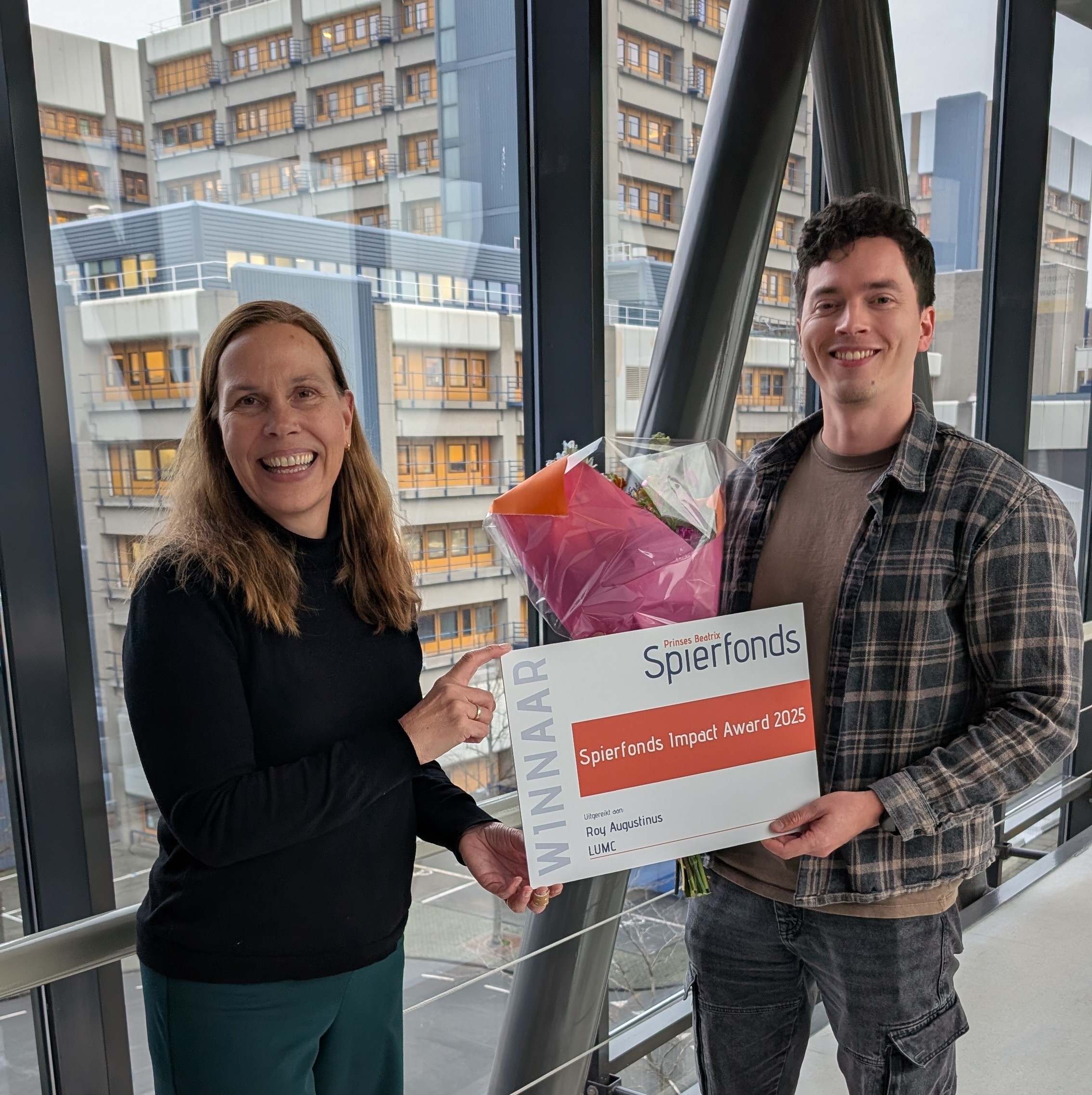 Roy Augustinus wint Spierfonds Impact Award 2025 - Spierziekten